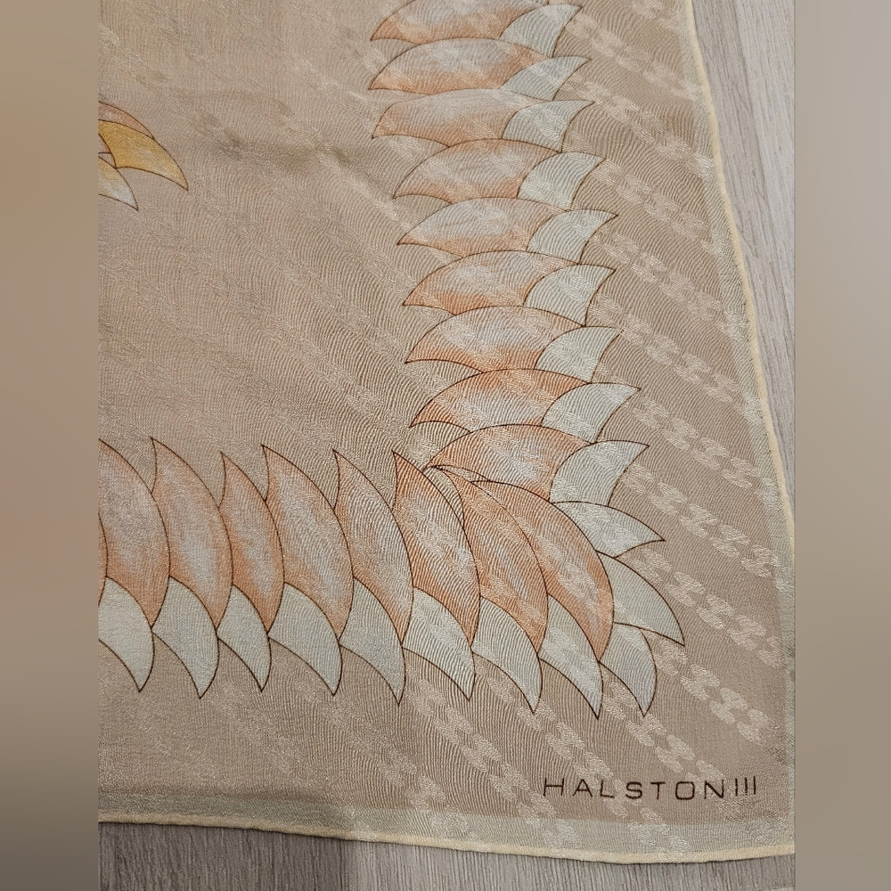 Vintage Authentic Halston Iii Silk Scarf - Gem